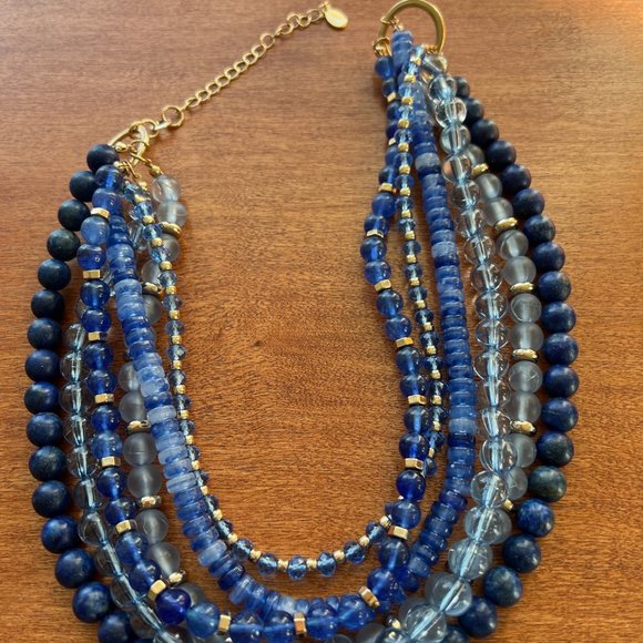 LOFT | Jewelry | Multi Blue Color Loft Necklace | Poshmark